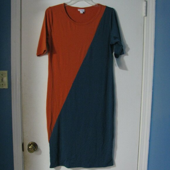 LuLaRoe | Dresses | Lularoe Dress Large Nwt New With Tags 36 Orange ...